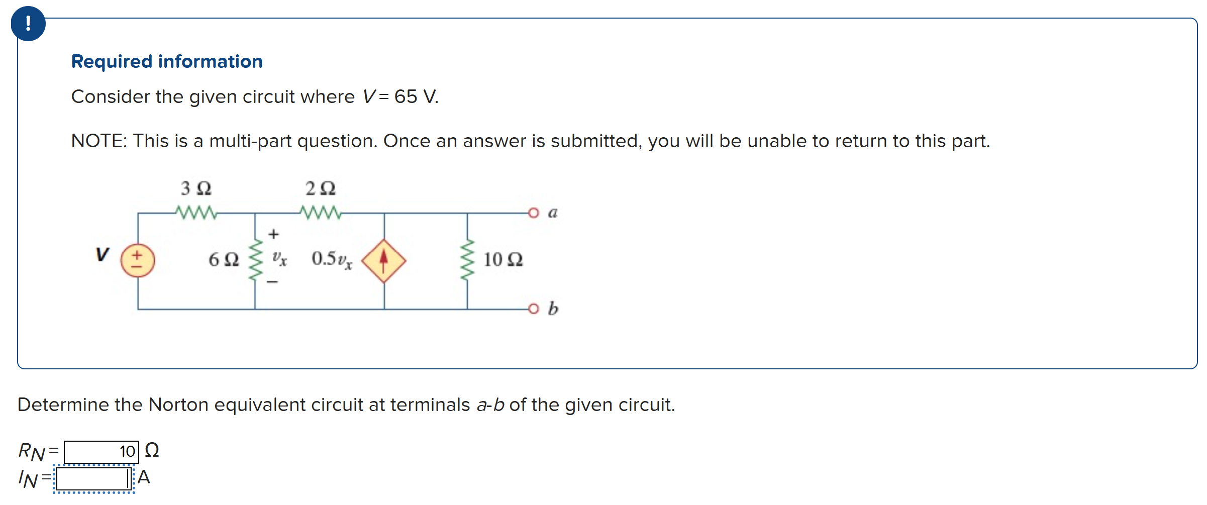 Solved Required informationConsider the given circuit where | Chegg.com