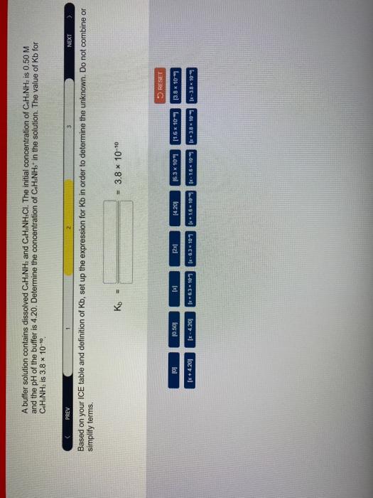 Solved A buffer solution contains dissolved C.H.NH. and | Chegg.com