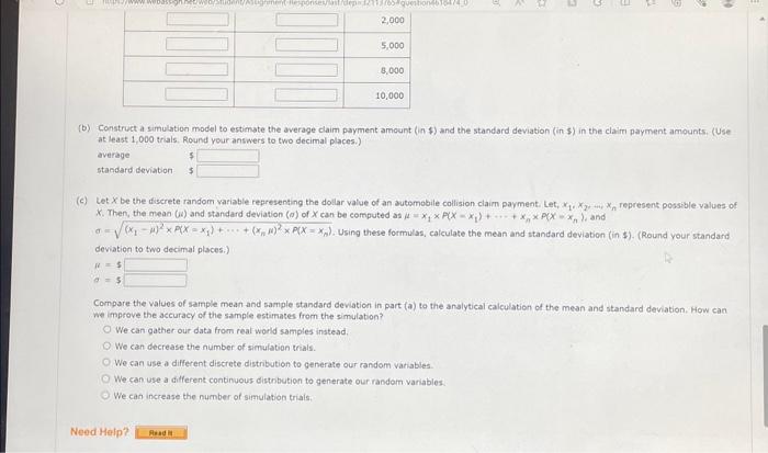 Solved (a) Set up a table of intervals of random numbers | Chegg.com