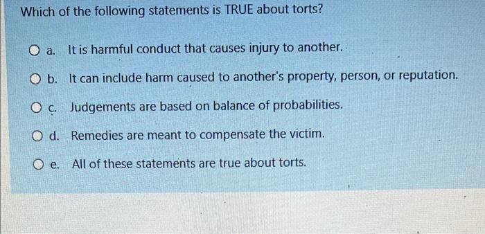 Solved Which of the following statements is TRUE about | Chegg.com