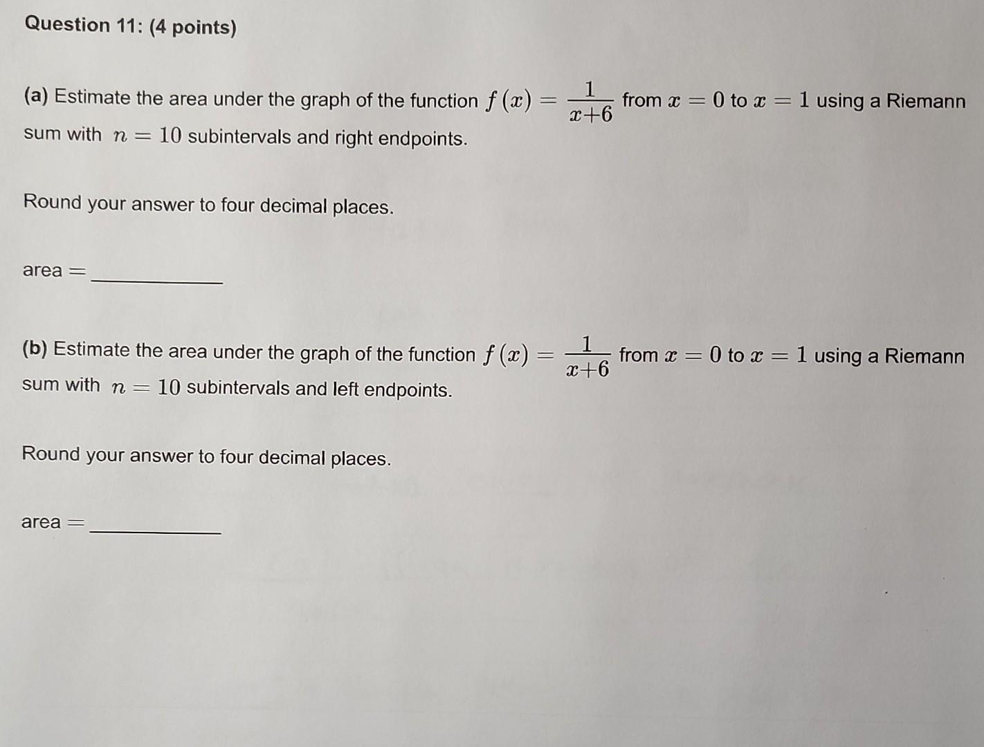 Solved (a) Estimate the area under the graph of the function | Chegg.com