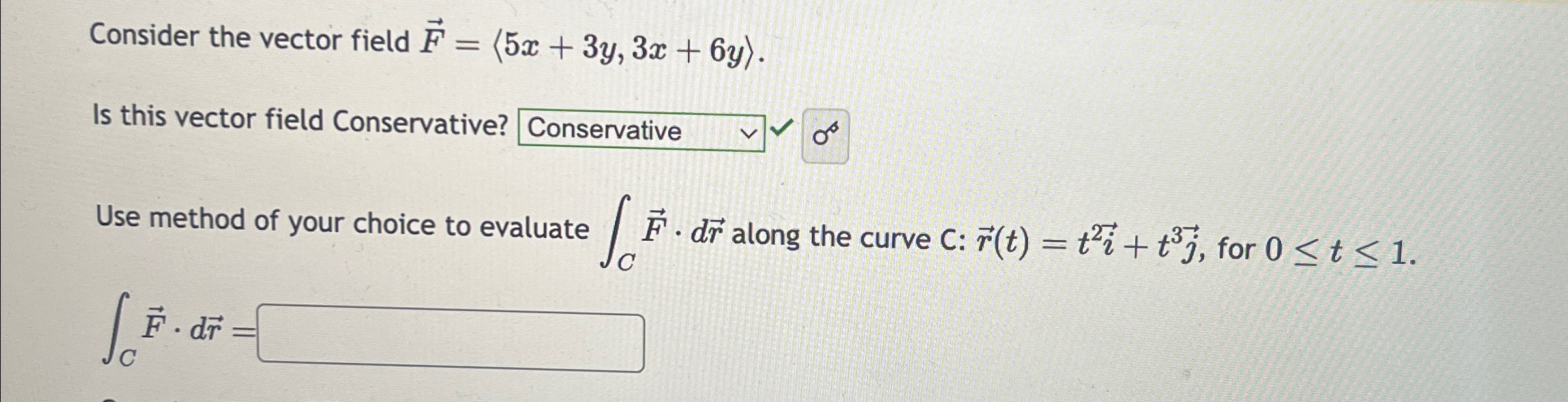 Solved Consider the vector field vec(F)=(:5x+3y,3x+6y:).Is | Chegg.com