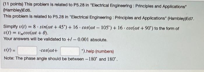 Solved (11 points) This problem is related to P5.28 in | Chegg.com