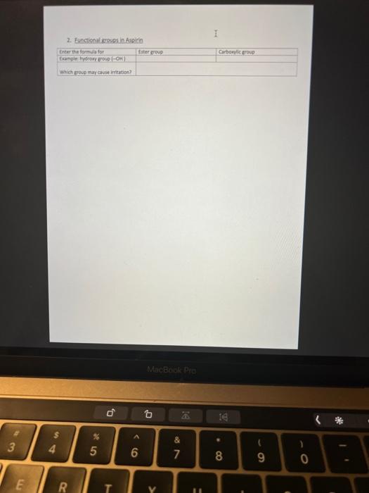 Solved EXPERIMENT #12: Aspirin synthesis DATA TABLES Column | Chegg.com