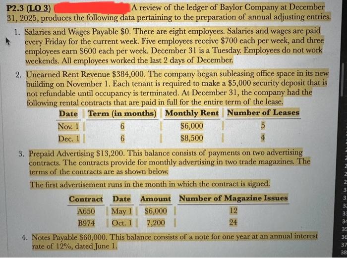 Solved Instruction: Prepare the adjusting entries at | Chegg.com