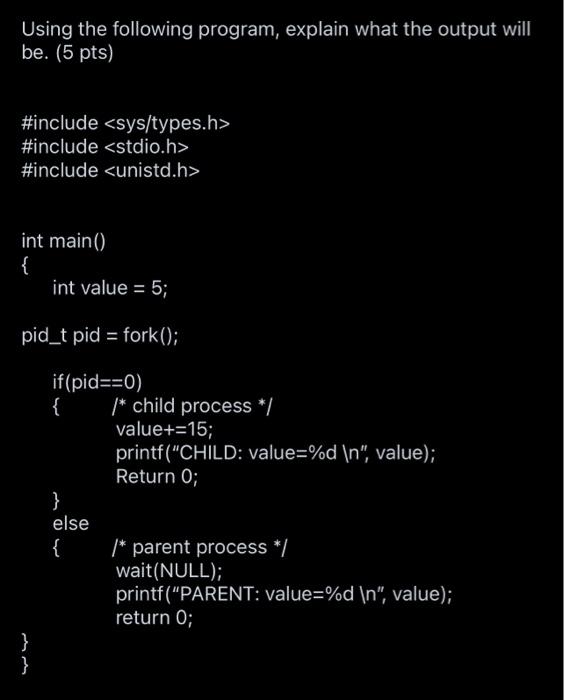 Solved Using the following program, explain what the output | Chegg.com