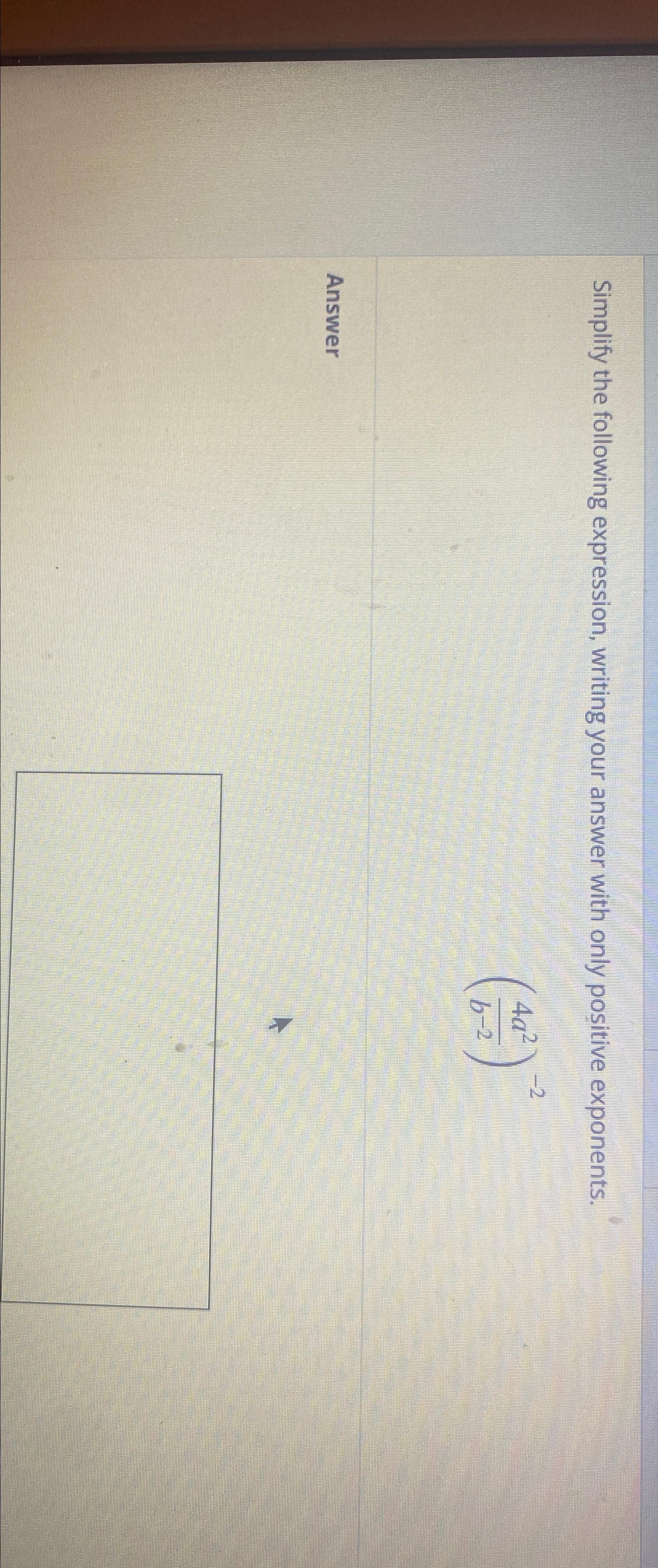 Solved Simplify the following expression, writing your | Chegg.com