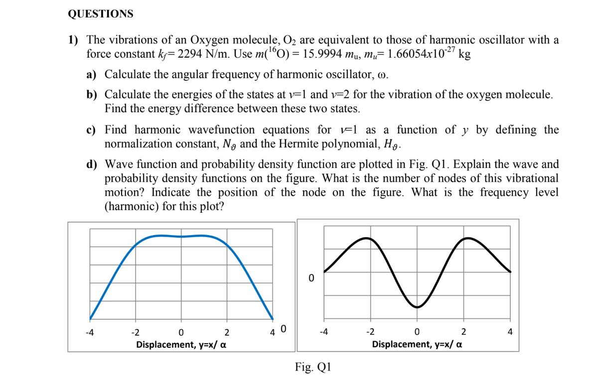Solved QUESTIONSThe vibrations of an Oxygen molecule, O2 | Chegg.com