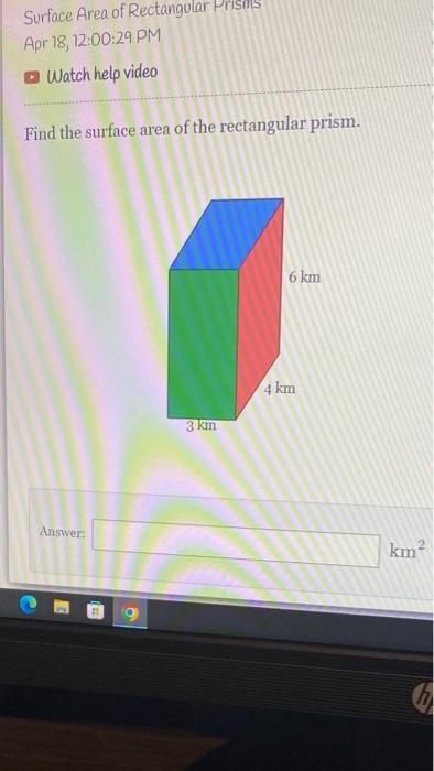 Solved Find the surface area of the rectangular prism. | Chegg.com