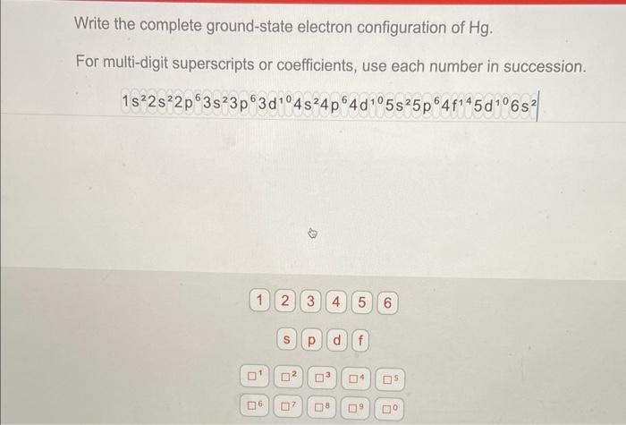Solved Write The Complete Ground State Electron
