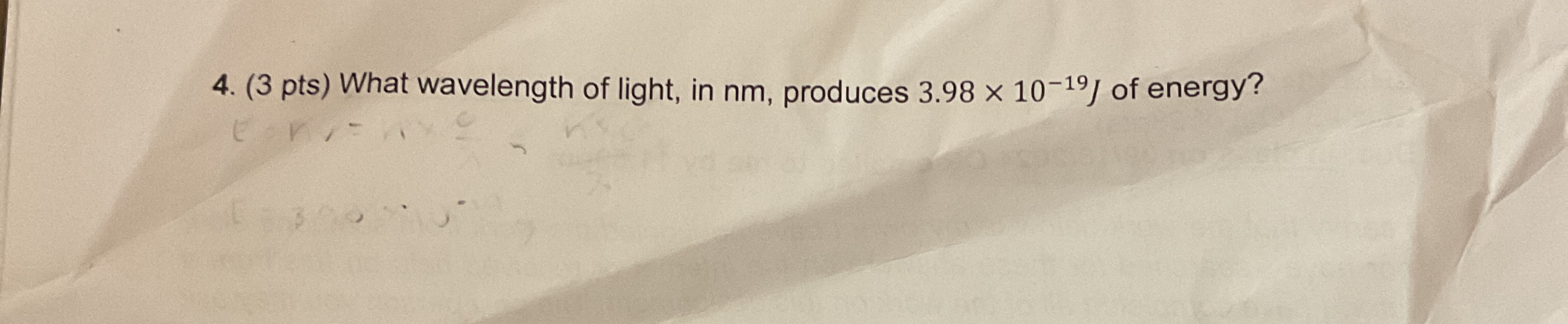 Solved What wavelength of light, in nm , ﻿produces | Chegg.com