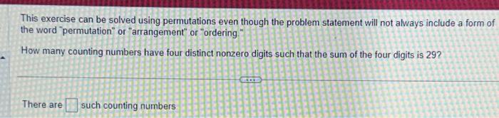 Solved This exercise can be solved using permutations even | Chegg.com