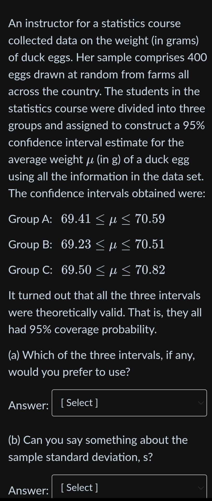 Solved An instructor for a statistics course collected data | Chegg.com