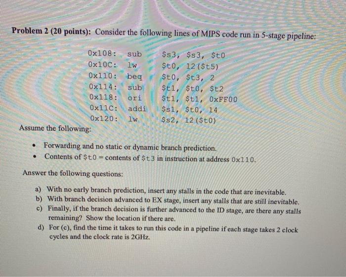Solved Problem 2 (20 points): Consider the following lines | Chegg.com