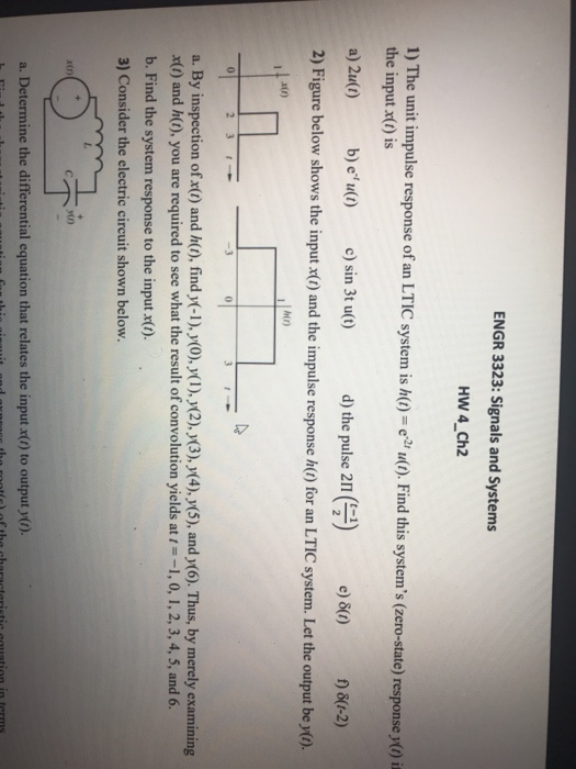 Solved ENGR 3323: Signals and Systems HW 4_Ch2 1) The unit | Chegg.com