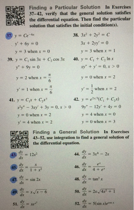 Solved Verifying a Solution In Exercises 5-10, verify that | Chegg.com