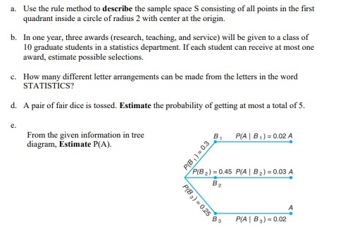 Solved a. ﻿Use the rule method to describe the sample space | Chegg.com