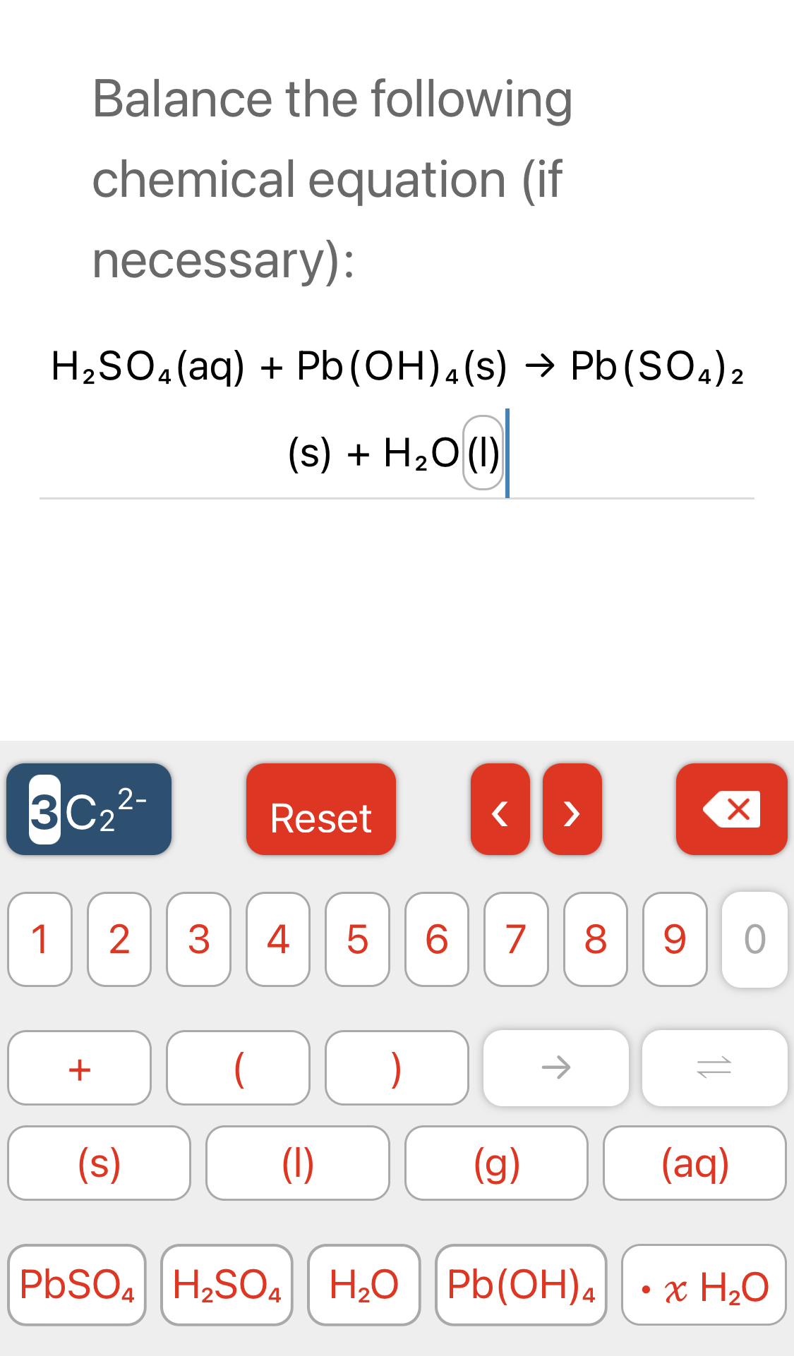 Solved Balance the following chemical equation (if | Chegg.com