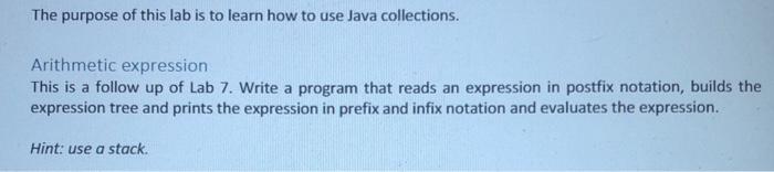 Solved Arithmetic expression Declare classes that will | Chegg.com