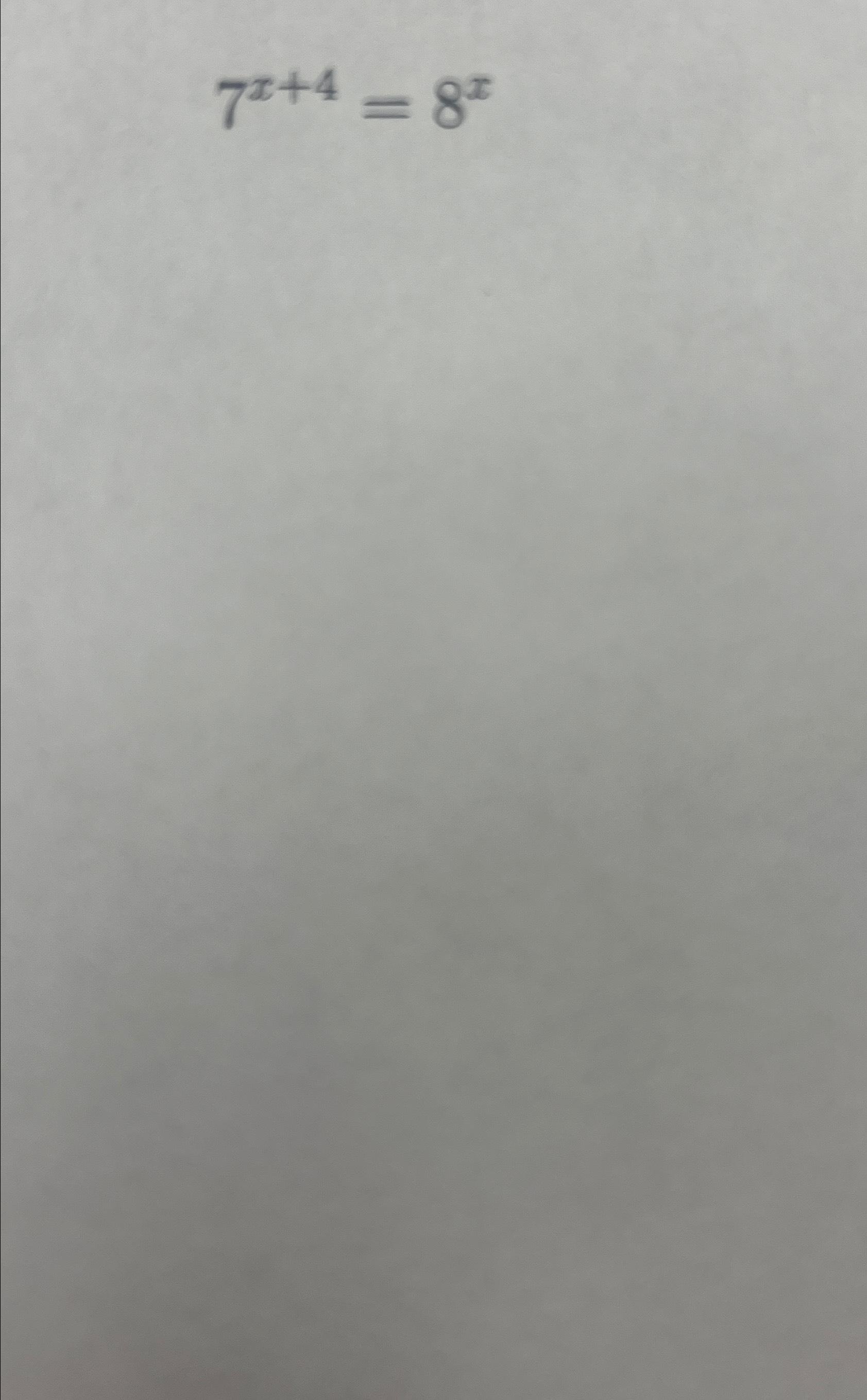 Solved 7x+4=8x | Chegg.com