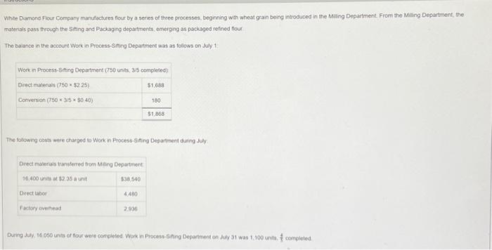 Solved Whine Damond Flour Company manutactures four by a | Chegg.com