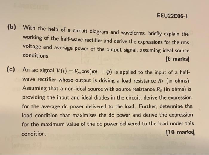 Solved (b) With the help of a circuit diagram and waveforms, | Chegg.com