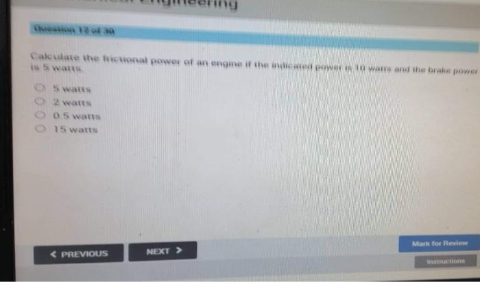 Solved Calculate the frictional power of an engine if the | Chegg.com
