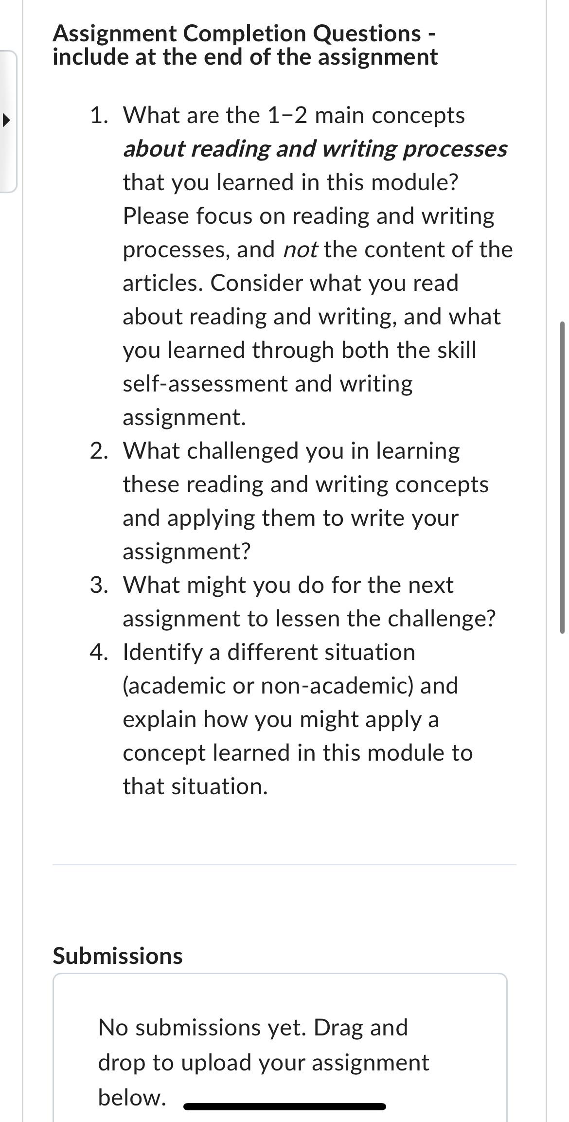 Solved Assignment Completion Questions include at the end of | Chegg.com