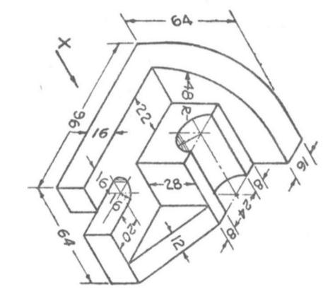 Solved i want soultion three view( top -front -right )with | Chegg.com