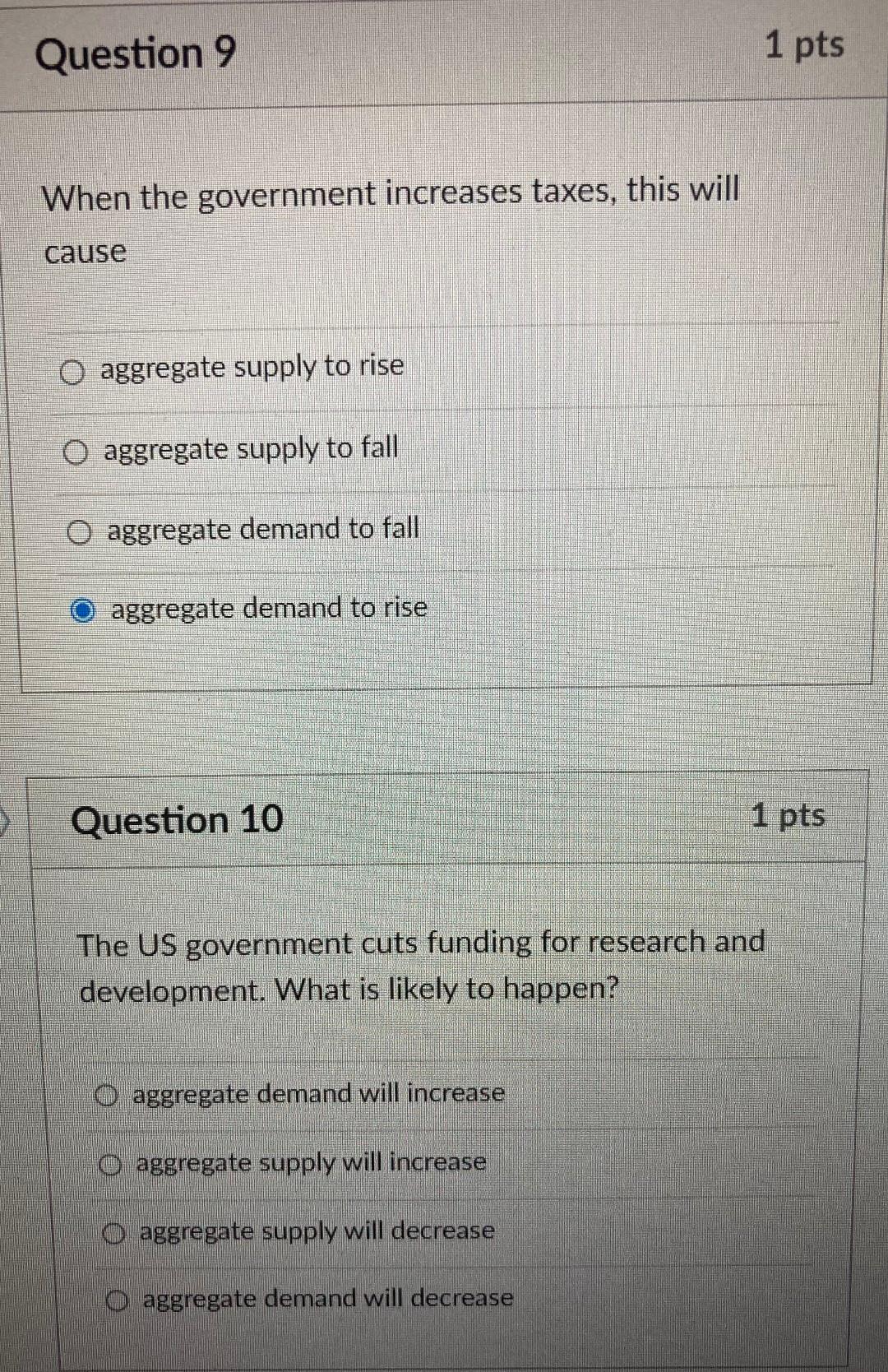 Solved When the government increases taxes, this will cause | Chegg.com