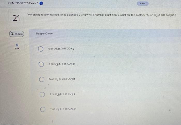 Solved CHM 210 S1 F20 Exam 3 Which of the following series | Chegg.com