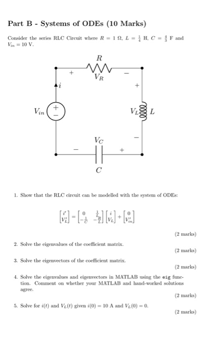 Solved Part A 2nd Order ODES (10 Marks) The suspension | Chegg.com Solved Part A 2nd Order ODES (10 Marks) The suspension | Chegg.com