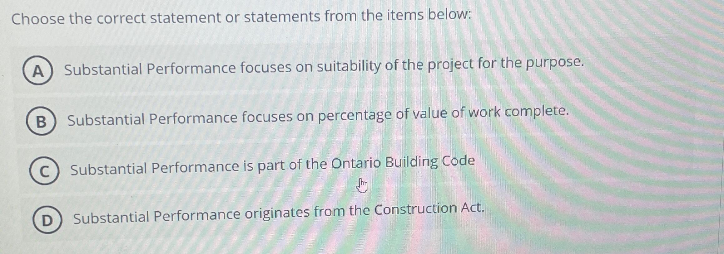 Solved Choose the correct statement or statements from the | Chegg.com