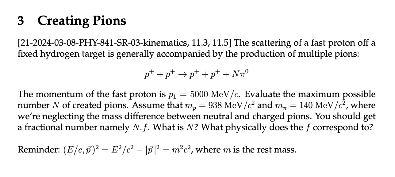 Solved 3 ﻿Creating Pions | Chegg.com