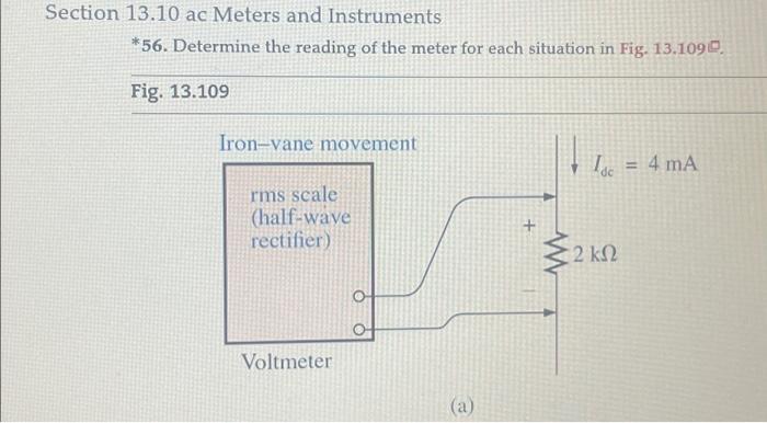 Solved Section 13.10 ac Meters and Instruments *56. | Chegg.com