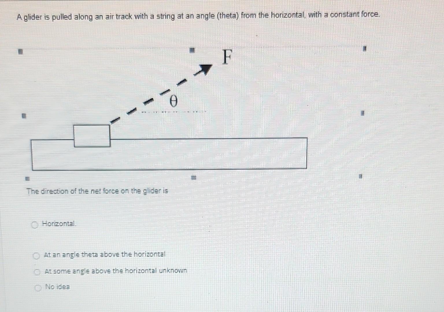 Solved A glider is pulled along an air track with a string | Chegg.com