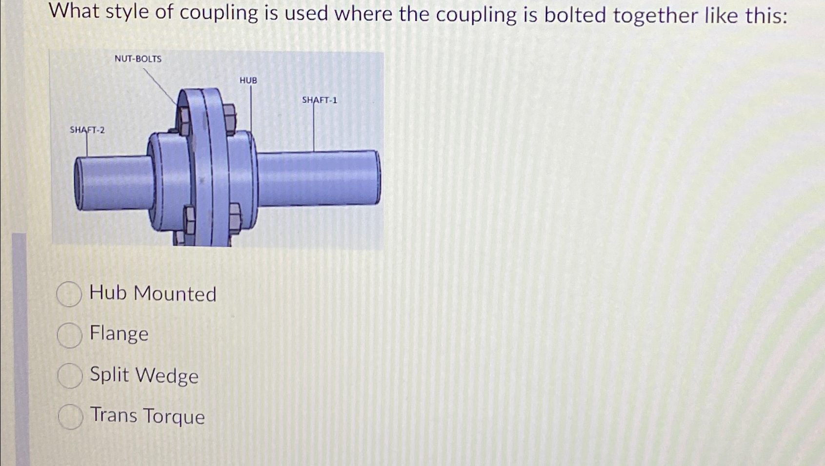 Solved What style of coupling is used where the coupling is | Chegg.com