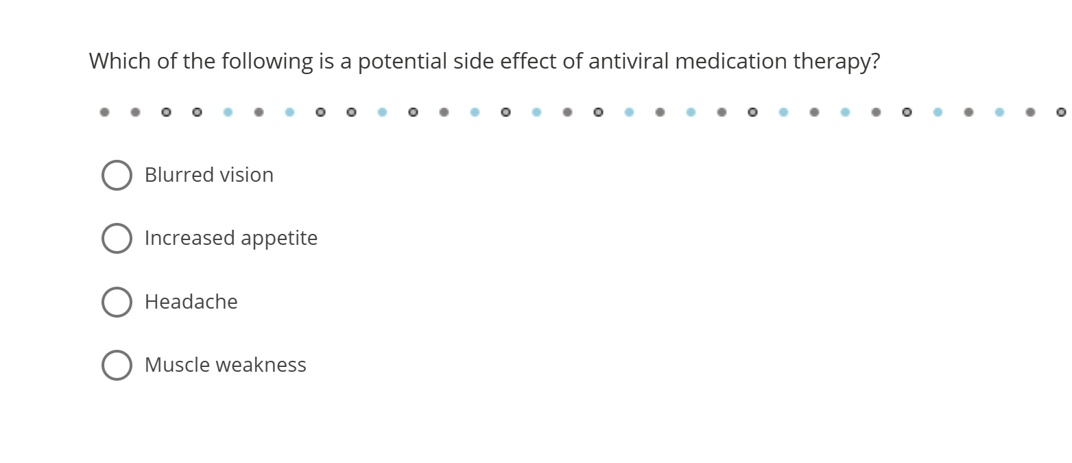 Solved Which of the following is a potential side effect of | Chegg.com