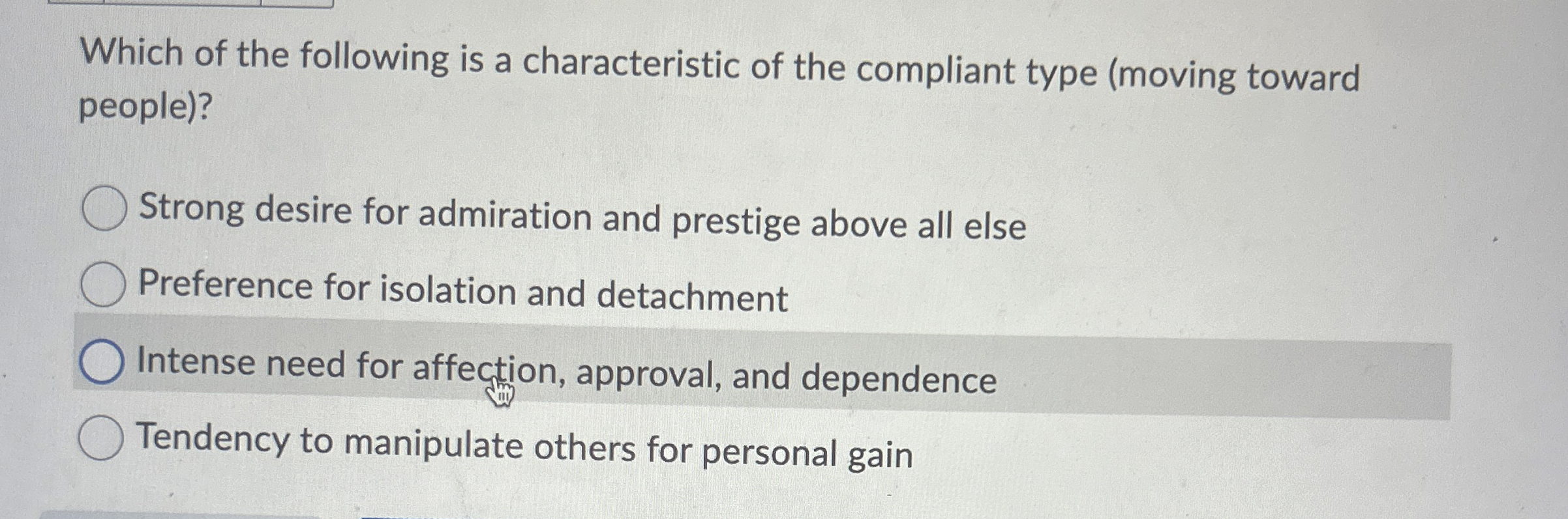 Which of the following is a characteristic of the | Chegg.com