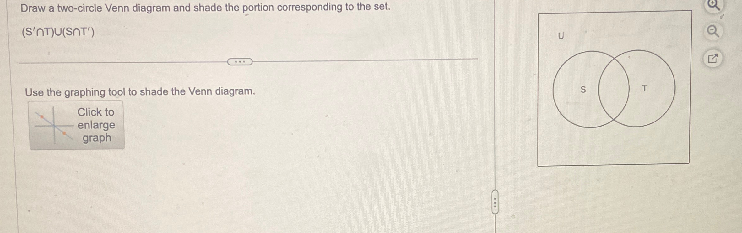 Solved Draw a two-circle Venn diagram and shade the portion | Chegg.com