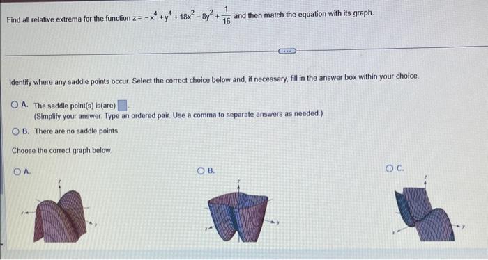 Solved Find all relative extrema for the function | Chegg.com