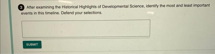 Solved (3) After examining the Historical Highlights of | Chegg.com