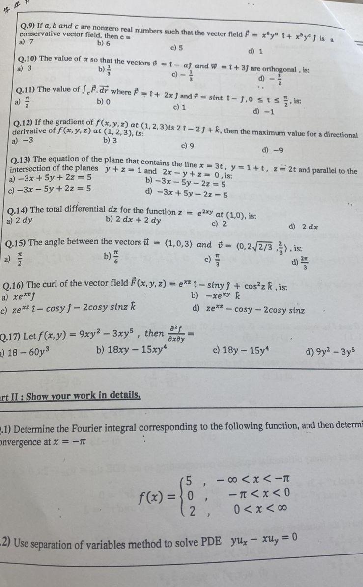 Solved Q.7) The system of ordinary differential equations | Chegg.com