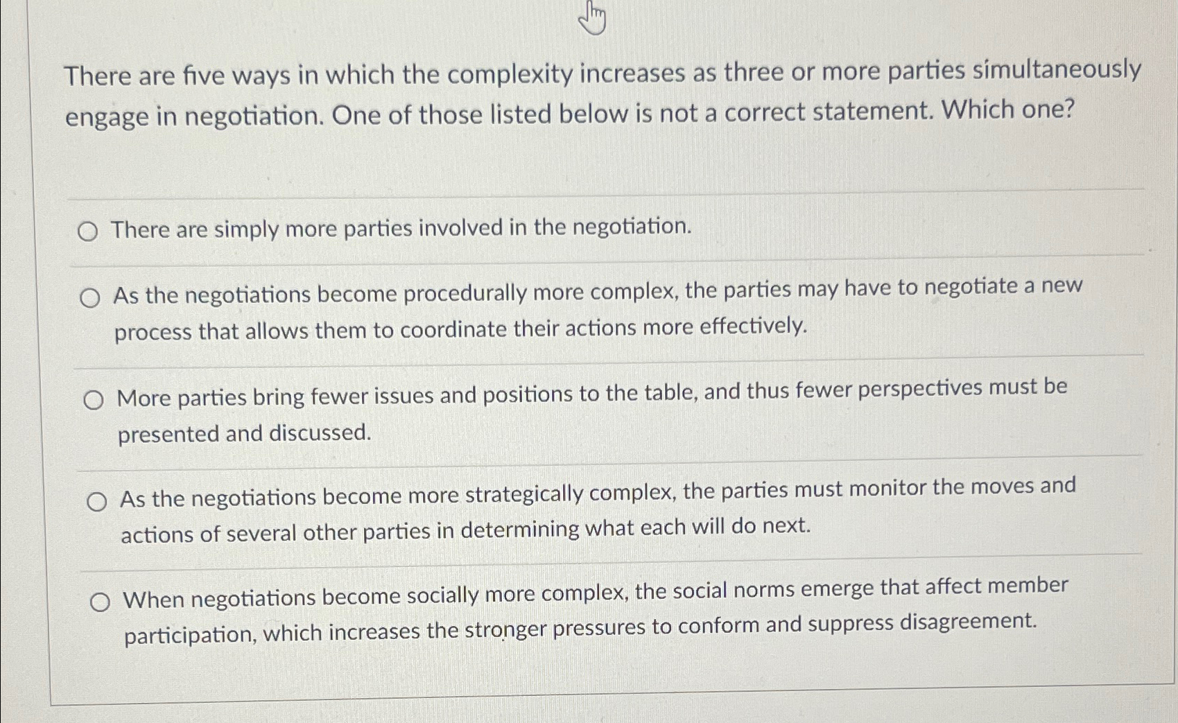 Solved There are five ways in which the complexity increases | Chegg.com