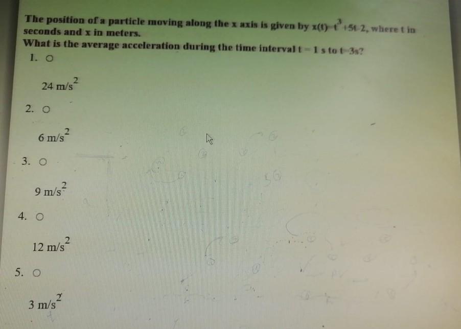 Solved The position of a particle moving along the \\( x \\) | Chegg.com