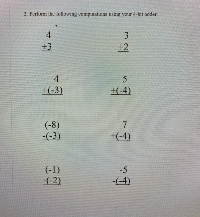 Binary Add/Subtract Circuit Objective: To construct | Chegg.com