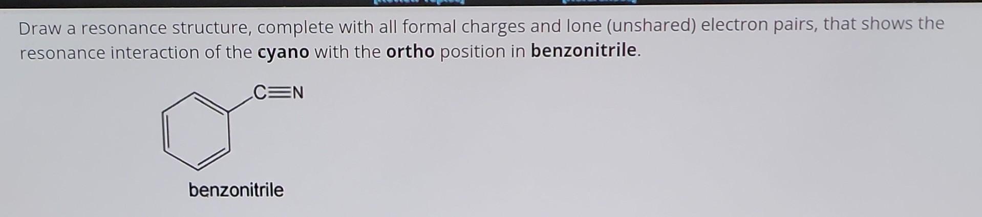 Solved Draw a resonance structure, complete with all formal | Chegg.com