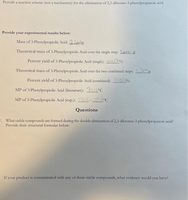 Solved What stable compounds are formed during the double | Chegg.com