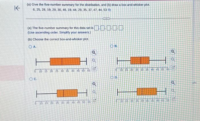 Solved (a) Give the five-number summary for the | Chegg.com