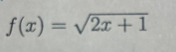 Solved f(x)=2x+12 | Chegg.com